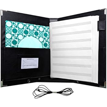 Amazon.com: Eastar ESMF-1 Leather Sheet Music Folder, New Version 3 ...