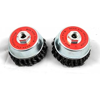 Amazon.com: 2 Pack 4" Cup Knotted Wire Wheel Angle Grinder Brush ...