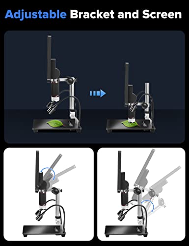 Dcorn 7" HDMI LCD Digital Microscope, 1200X Coin Microscope for Adults ...