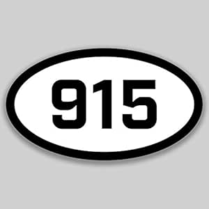 Amazon.com: DHDM 915 Area Code Sticker Texas El Paso Socorro City Pride ...