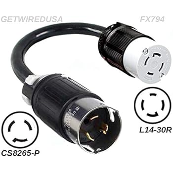 CS8265 Industrial Grade 3-Pin Male Plug To L14-30R 4-Prong Female ...