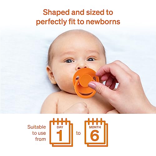Love Noobs Natural Rubber Pacifier, 2 Pacifiers, Pacifiers 0-6 Months ...