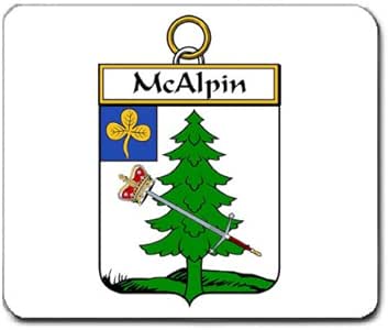 Amazon.com : McAlpin or MacAlpine Family Crest Coat of Arms Mouse Pad ...