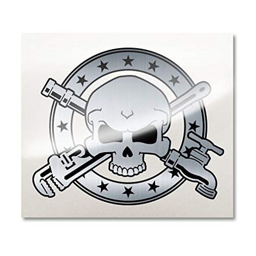 Amazon.com: Plumber Skull Crossbones Plumbing Tradesman Decal Sticker ...