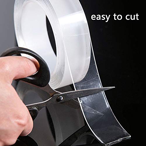 Double Sided Tape Heavy Duty - Traceless Removable Washable Nano Gel Grip Tape, Clear Sticky ...