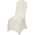 Amazon.com: VEVOR 100 PCS Ivory Chair Covers Polyester Spandex Chair ...