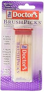 Amazon.com: The Doctor's BrushPicks Interdental Toothpicks | 120-Picks ...