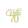 Atelier Elegance Hello 70 Cake Topper, 70 Cake Topper, 70th Birthday ...