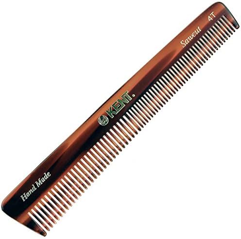 Kent 4T 6 Inch Double Tooth Hair Dressing Comb, Fine and Wide Tooth ...