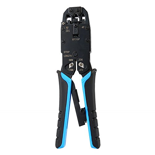 Buy DE ZARS RJ45/RJ12/RJ11 Crimp Tool Platinum Connector Crimp Tool for ...