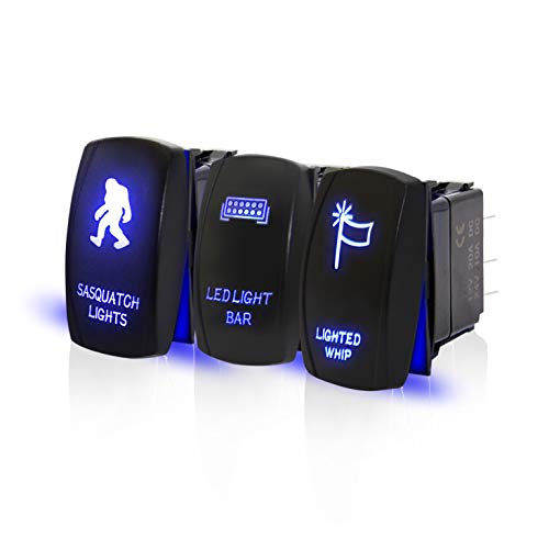 D-Lumina 3Pcs Rocker Switchs Include LED Light Bar & Sasquatch Lights ...