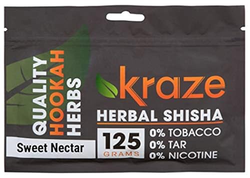 Kraze Hookah Herbal Shisha Molasses- Tobacco, Nicotine, and Tar Free ...