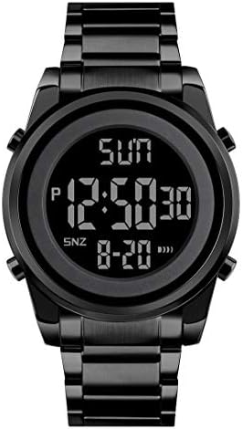 Stainless Steel Digital Watch Countdown Calendar Stopwatch Business 12 ...