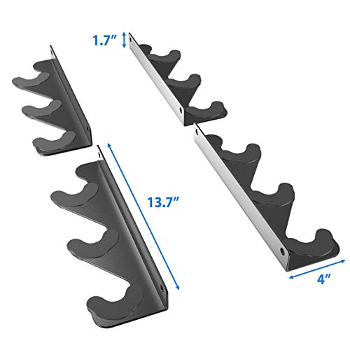 Synergee Barbell Gun Rack Wall Mounted – Holds 6 Barbells Horizontally ...
