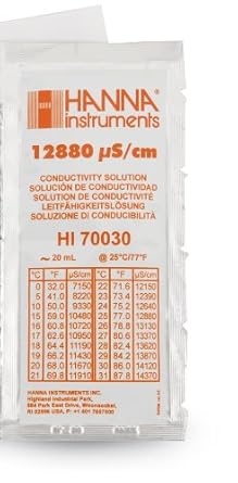 Hanna Instruments HI 70030P Conductivity Calibration Solution, 12, 880 ...