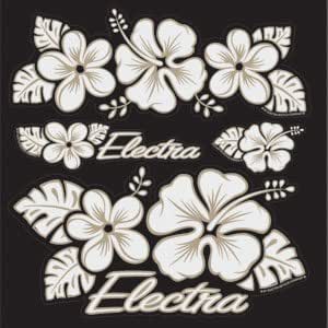 Amazon.com : Electra Bicycle Sticker Set (Hawaii Flower) : Bike Water ...