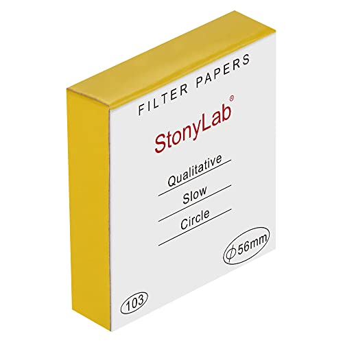 stonylab Qualitative Filter Paper, 100 Packs Slow Flow Rate Cellulose ...