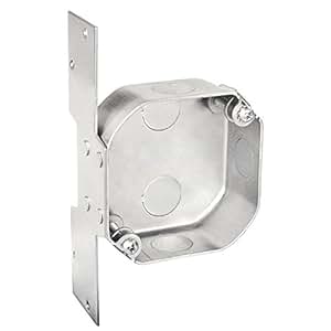 1 Pc, Weatherproof Outdoor 4 In. Octagon Fan Box, 1-1/2 In. Deep, (3) 1 ...