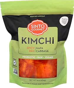 Amazon.com : SINTO GOURMET Spicy Red Kimchi Napa Cabbage, 16 OZ ...