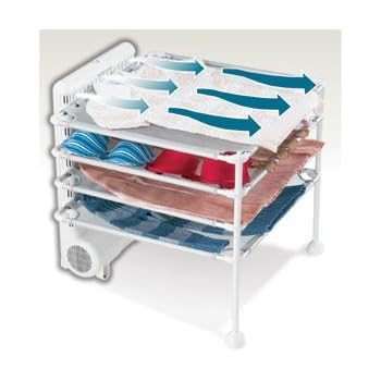 Amazon.com: Hamilton Beach 11510 4-Shelf Garment Drying Station, White ...