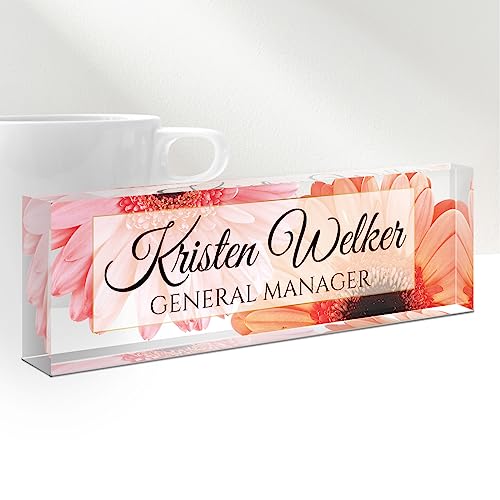 Personalized Office Name Plate for Desk - Custom Employee Appreciation ...