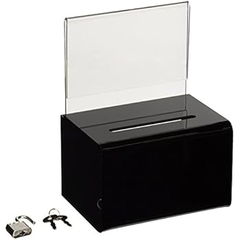 Amazon.com : Outdoor Locked Donation Box with Rain Flap for Money ...