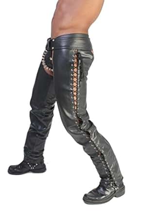 Amazon.com: Whip It Leather's Men's Leather Chaps With Cords: Clothing