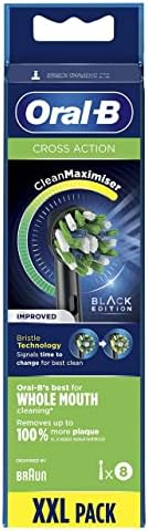 Oral-B Cross Action Electric Toothbrush Head with CleanMaximiser Technology, Angled Bristles for ...