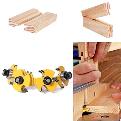Vlocemon 1/4 Inch Shank Tongue and Groove Router Bit Set | Pricepulse