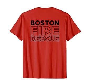Amazon.com: City of Boston Fire Department Massachusetts Fireman T ...