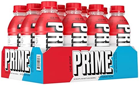 Prime Hydration Drink “Ice Pop” Flavor ( 12 Pack ) with Sock My World ...