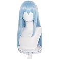Amazon.com: LOKCEE Rimuru Tempest Wig Cosplay Blue Long Straight Hair ...