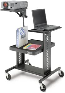 Amazon.com: Adjustable Projector Table with 7" - 13" x 12" Shelf ...