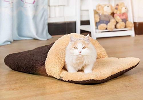 PEARLISH Slipper Shape Pet Beds for Cats and Dogs, Plush Orthopedic ...