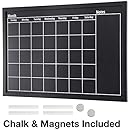 Amazon.com : Framed Calendar Chalkboard: Includes Chalk & Magnets/Chalk ...