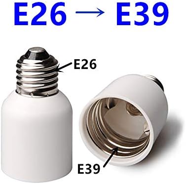 Amazon | 口金変換 アダプター E26-E39 電球 ソケット 口金 照明補助器具 (E26-E39, PC+銅) | SUPCF | 口金変換アダプタ
