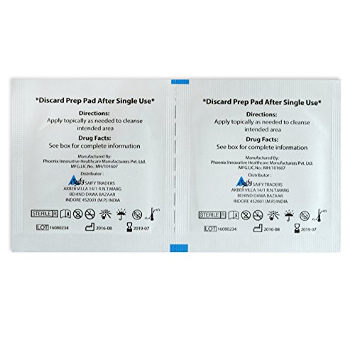 Smart Care® Swabs Antiseptic Prep Wipes 100 Count Sterile Medium Pads ...