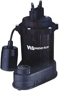 Water Ace 1/3 HP Cast Iron Submersible Sump Pump R3S - - Amazon.com