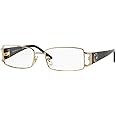 Amazon.com: Versace VE1163M 1252 52M Pale Gold Rectangle Eyeglasses For ...