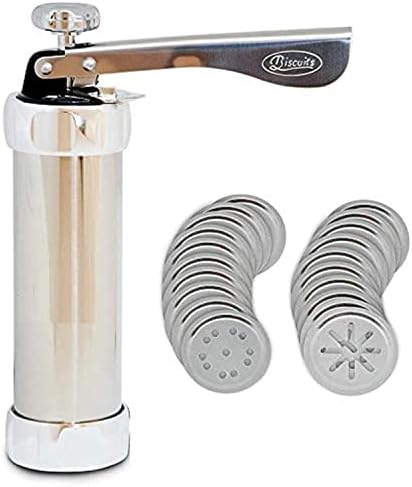 Cookie Press Machine Biscuit Maker Set With 20 Disc Shapes Stencils ...