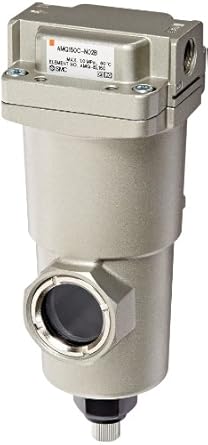 SMC AMG150C-N02B Water Separator, Manual Drain, 300 L/min, 1/4" NPT ...