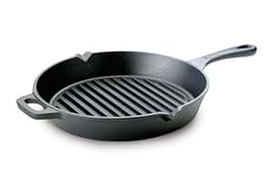 Amazon.com: Emeril Cast Iron 12 Inch Round Grill Pan: Kitchen & Dining