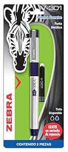 Zebra 9000-11 Rollerball, Pluma Fuente V-301, Tinta Líquida Color Azul ...