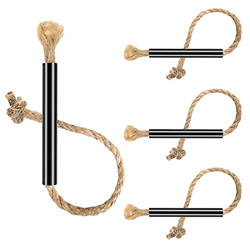 AUBEY Outdoor Portable Fire-Starting Rope with Black Aluminum Sleeve ...