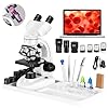 Compound Binocular Microscope, WF10x and WF25x Eyepieces,40X-2000X ...