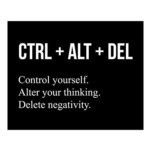 Mua CTRL+ALT+DEL Motivational Wall Art & Décor – Wall Decor, Bedroom ...