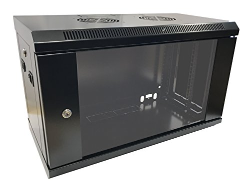 Buy 6u 19" 300mm Deep Black Wall ed Data Cabinet Patch Panel PDU Comms ...