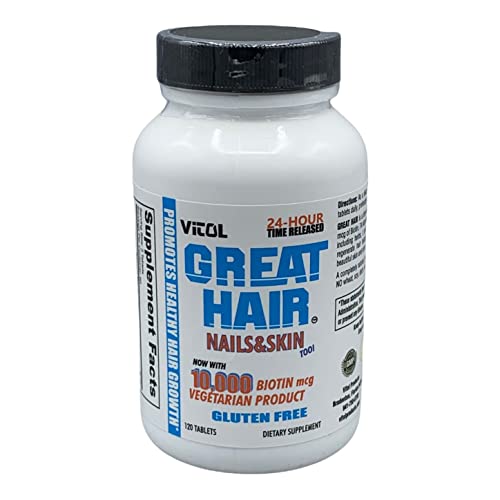 Vitol Great Hair Time Released 10,000 mcg Biotin, 120 Tablets in Oman ...