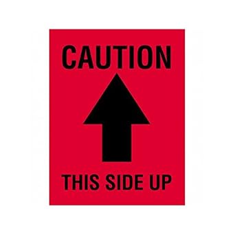 Amazon.com: Box Packaging "This Side Up" Labels, 3" x 4" 500 Per Roll ...