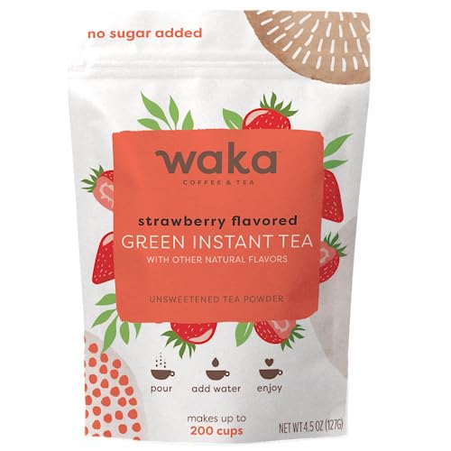 Waka Quality Instant Tea — No Sugar Added & Unsweetened Strawberry ...